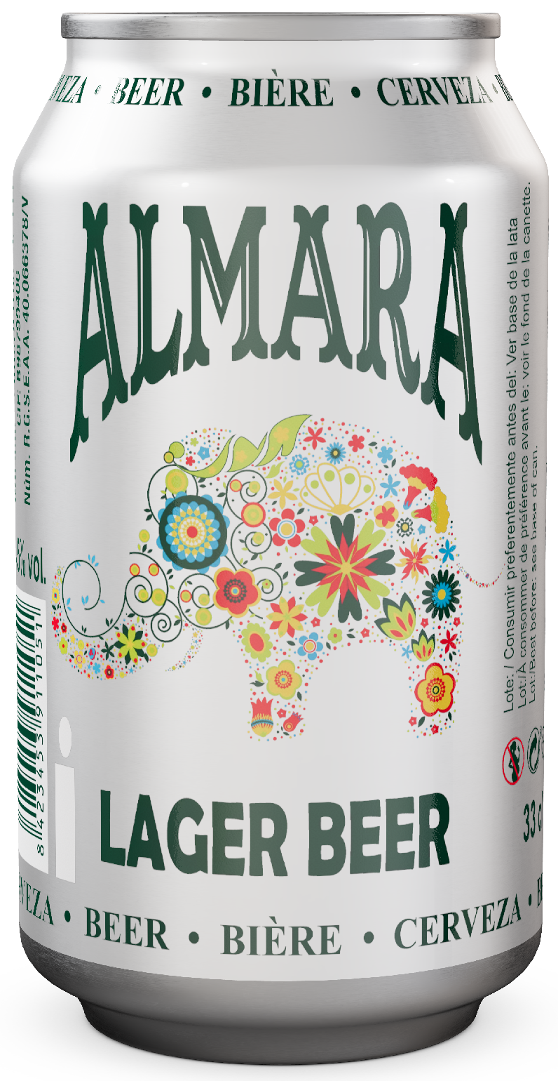 Cerveza Almara 4,5% lager española para exportación internacional ...