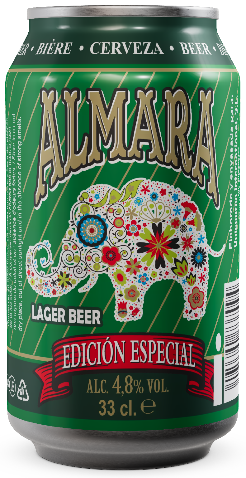 Cerveza Almara Especial 4,8% española para exportación internacional ...